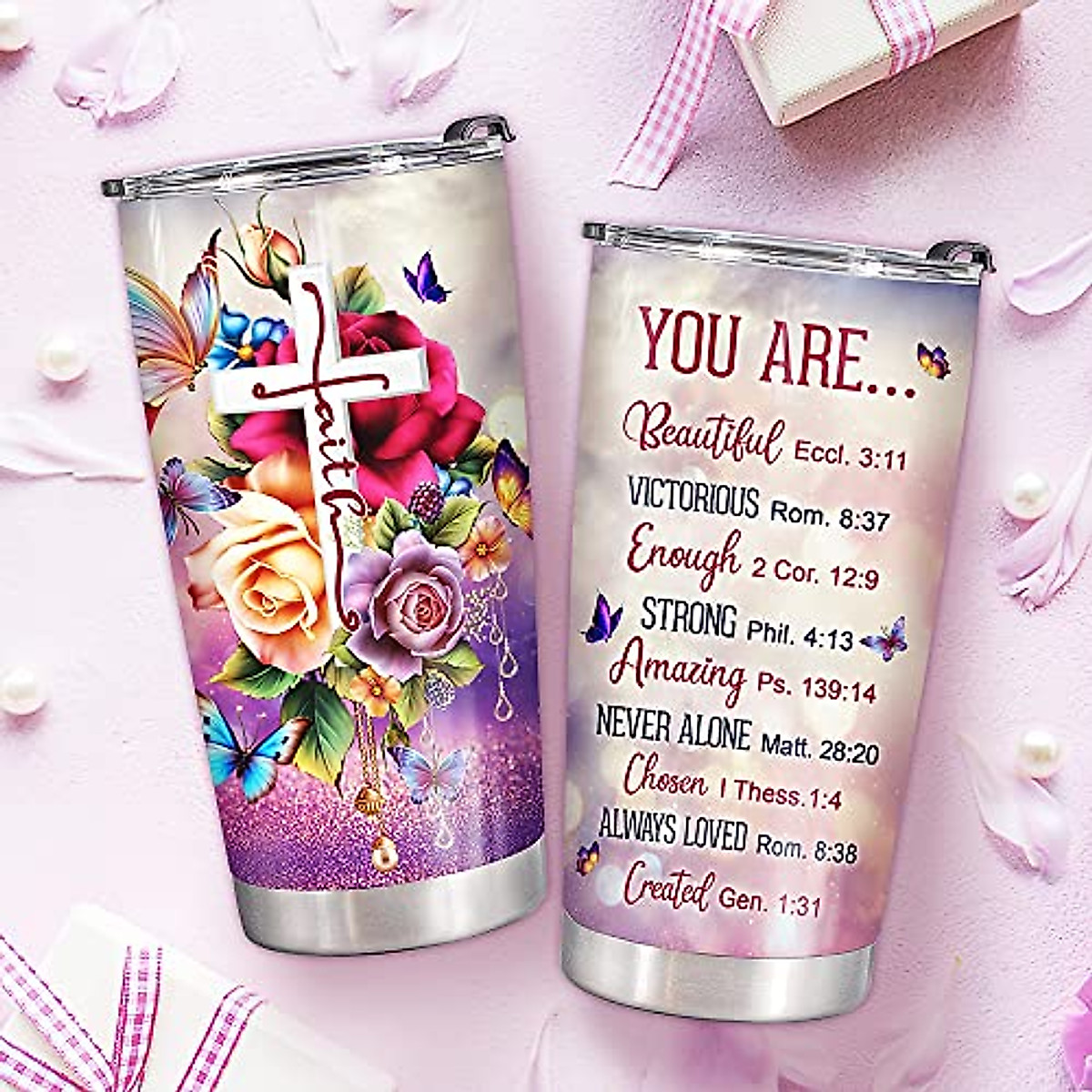 Birthday Gifts for Women - Christian Gifts for Women - Spiritual Gifts For Women - Inspirational Gifts For Women - Religious - Unique Gifts for Women - Valentines Day Gifts for Women, Mom Tumbler 20OZ