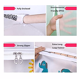 Garment Bags for Hanging Clothes Fully Sealed, Large Dustproof Hanging Clothing Storage Bags, Garment Cover Wardrobe Clothes Protector for Dress, Suit, Coat, Large Clothes (60"H×24"L×20"W, 2-Pack Translucent)