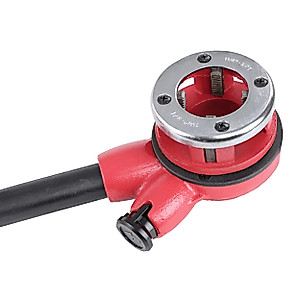 ABN Ratchet Pipe Threader - Galvanized Pipe Threader Kit with 6 Iron Pipe Dies for Threading Metal and PVC Pipes