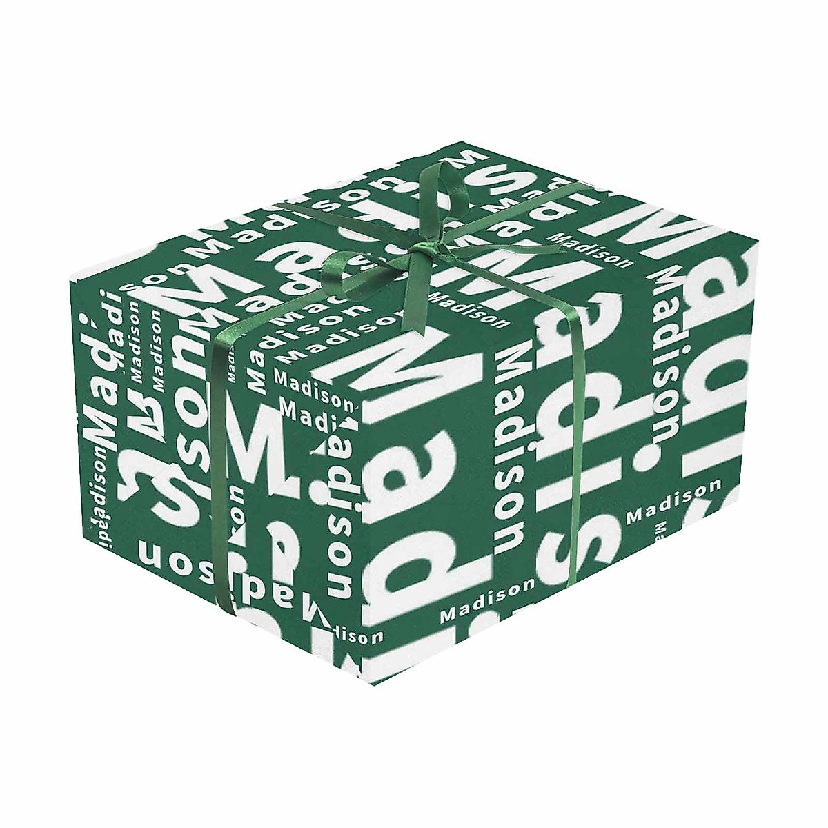 InterestPrint Custom Name Wrapping Paper for Women Men, Personalized Monogram Gift Wrap Paper 58x23 Customized Christmas Birthday Wrapping Paper Roll for Grandma Grandpa