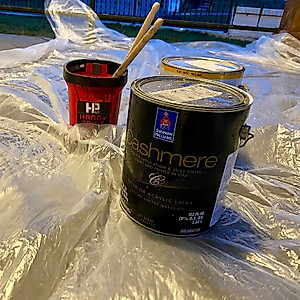 OIYEEFO Clear Plastic Sheeting Drop Cloths for Painting, 5 Pcs 9x12ft Plastic Tarp Waterproof Dustproof Almost Tear Resistance Multi-Purpose Furniture Cover Floor Wall Protection Film