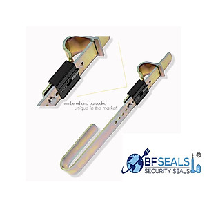 Equipment Cargo Security Shipping Containers Lock Door, Bar/Barrier, 3 pcs., Heavy Duty, with Numbered Barcode - for Semi Trailers, Trucks, Containers, Storage - Free & Quick Shipping - BFSEALS