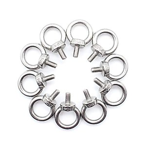 Eowpower 10 Pieces M6 Male Thread Machinery Shoulder Lifting Ring Eye Bolts