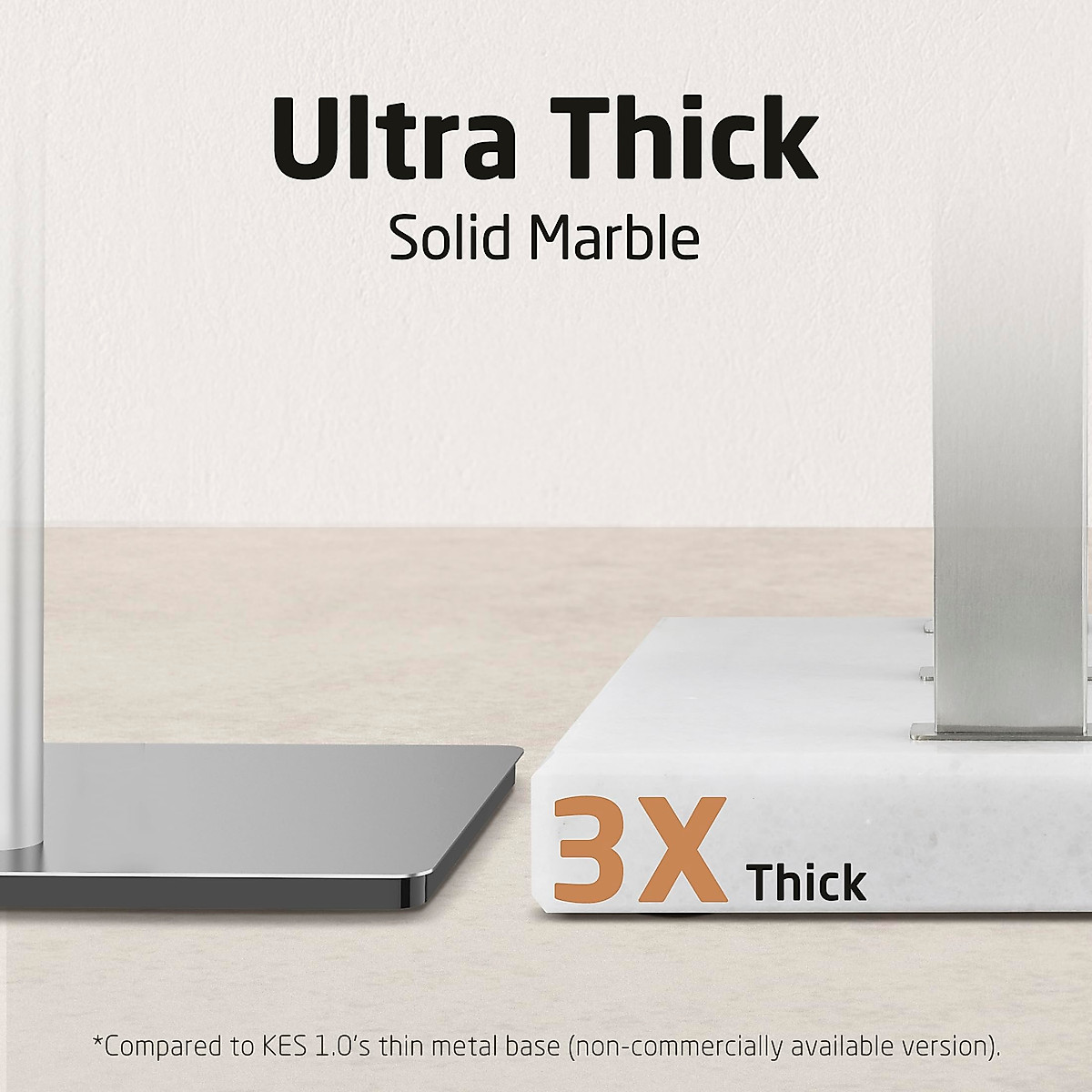 KES Standing Towel Rack 3-Tier with Heavy Marble Base, Free Standing Towel Racks for Bathroom Floor, SUS304 Stainless Steel Brushed Finish, BTH217S3-2