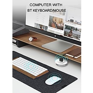 eppfun USB Bluetooth Adapter for PC Laptop Desktop, Bluetooth 5.3 Dongle Receiver, Wireless Audio Adapter, Support Windows 11/10/8.1, Compatible with Mouse Keyboard Headphones/Headsets Printers