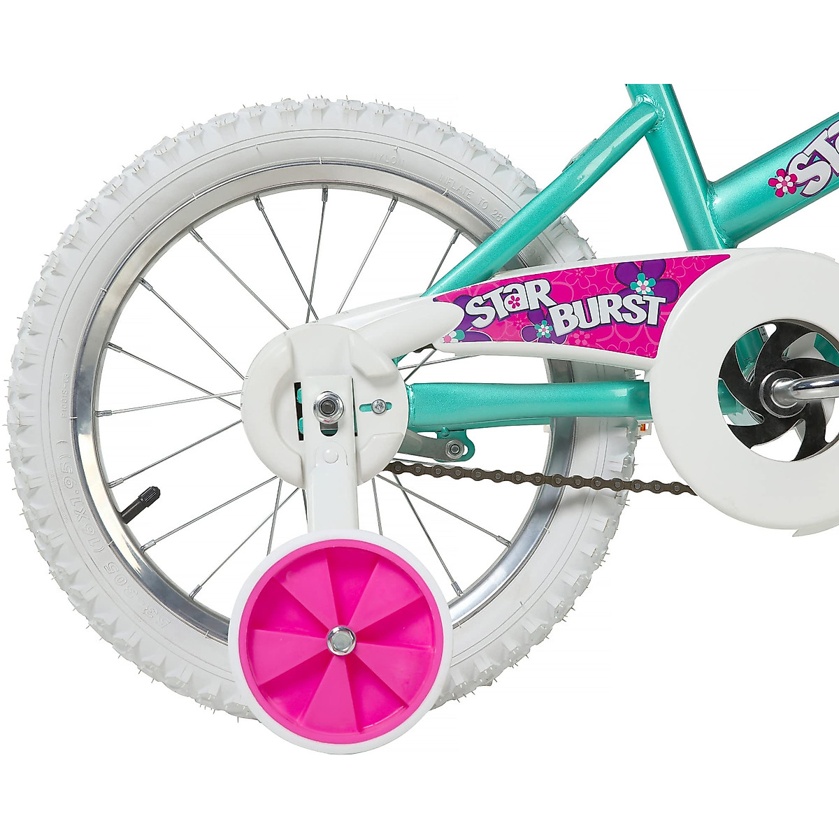 Dynacraft Childrens Bike Star Burst Bicycle 16" Wheel Exercise, Play, Gift Bicycle for Girls, Boys Ride Outside