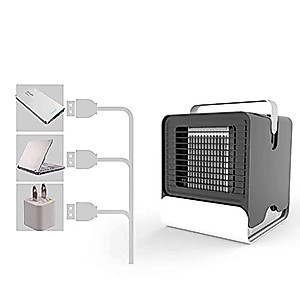 Personal Air Cooler Air Conditioner Fan, Portable Mini Space Cooler, Evaporative Humidifier, Purifier, Cooling Fan for Home Offices Kitchen