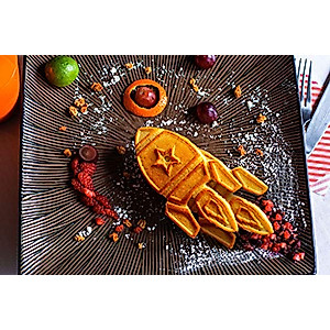 ZaveryCakes Devin The Rocket Ship Pancake and Egg Breakfast Non-Stick Silicone Mold for Kids