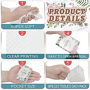 100 Packs Wedding Tissues Happy Tears Tissue Packs for Wedding Guests Wedding Favors Facial Tissues Travel Size with 100 Thank You Cards and 100 Organza Bags for Wedding Welcome Bag Stuffers