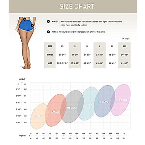 ATHLIO Women's Mid Waist Yoga Shorts, Workout Stretch Gym Shorts, Exercise Running Shorts w Hidden Pocket, Booty Shorts 3pack Black/Blue/Plum, Medium