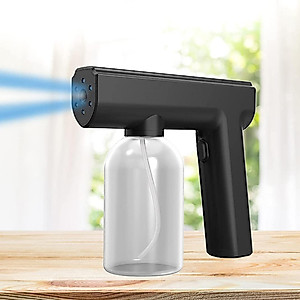 XUEYEGONGJI Portable Disinfection Fogger Machine Handheld Rechargeable Steam Sprayer for Home, Office, Garden Black Spray Gun