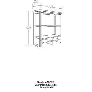 Sauder Briarbrook Engineered Wood and Metal Utility Hutch in Barrel Oak