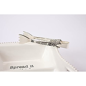 Mud Pie Circa Snack 5 Section Server, White, 12.5" x 12.5"