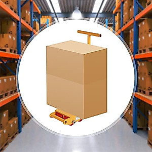 8T Dolly Skate Machinery Roller Mover 17600Lbs Heavy Duty Cargo Trolley Casters Machinery Mover 6 Wheels Industrial Machinery Mover Storage Yellow Dolly with Handle for Garage Shop