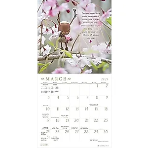 Becorns 2024 Wall Calendar: Forest Folk by David M Bird | 12" x 24" Open | Amber Lotus Publishing