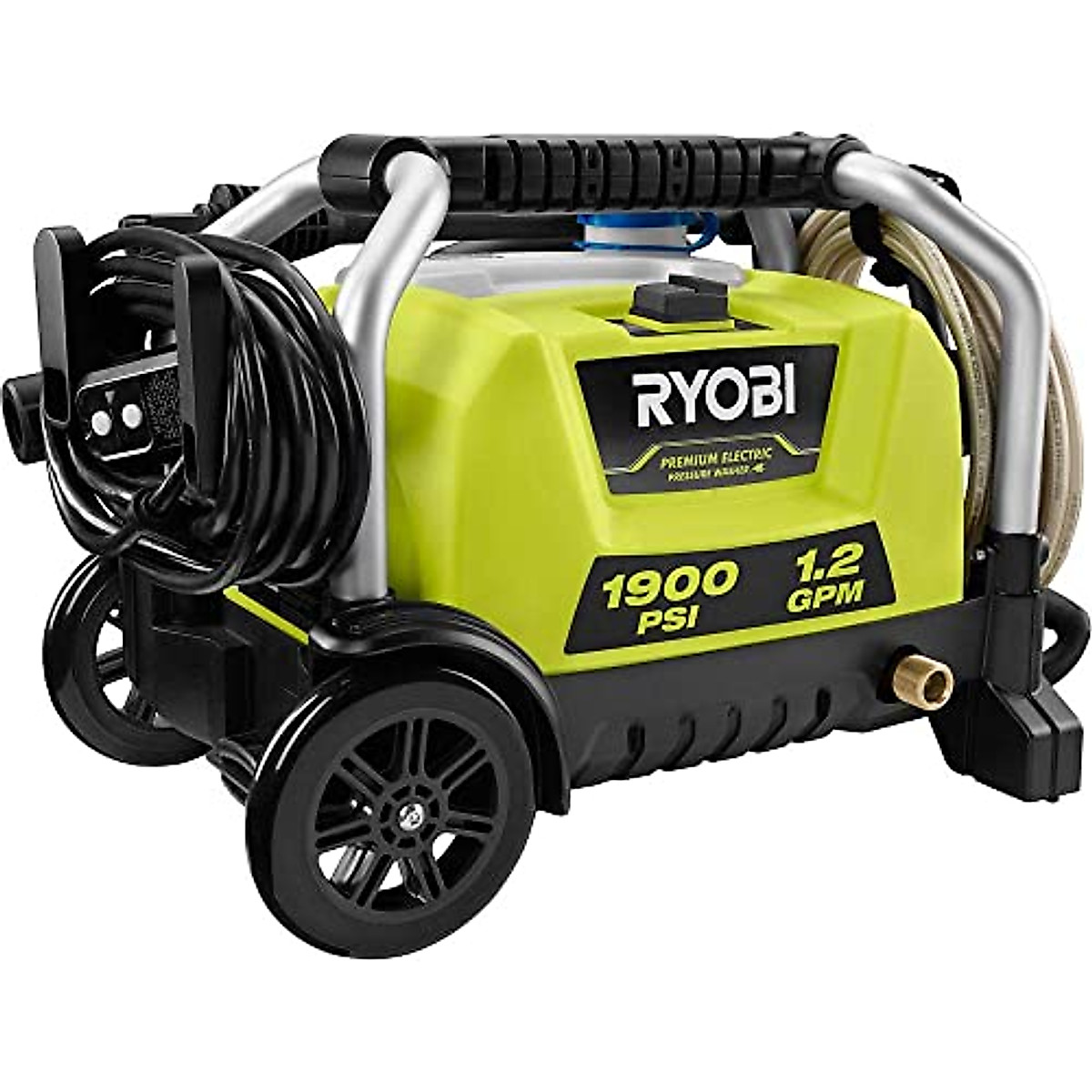 RYOBI RY1419MTVNM 1900 PSI 1.2 GPM Cold Water Wheeled Electric Pressure Washer
