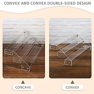 AISIDERK 12" Acrylic Riser, Acrylic Shelves - 3-Tier Clear Perfume Organizer,Sturdy and Stable Acrylic Organizer for Display Decorative,Skincare Organizers for Countertop, Tabletop, Collectibles, Nail