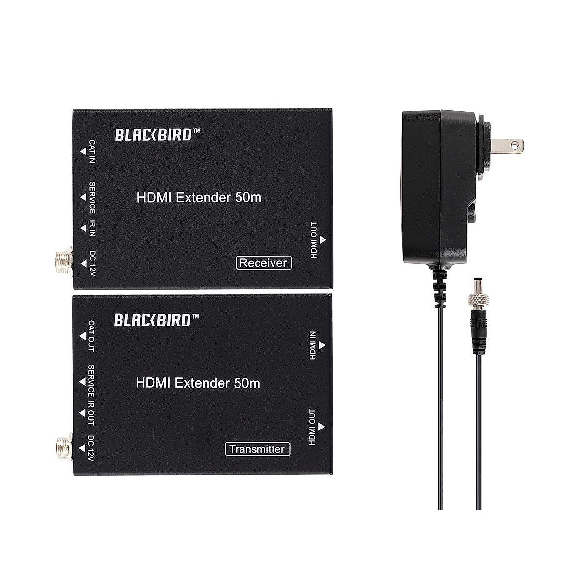 Monoprice Blackbird 4K HDMI Extender, 50m - 4K HDMI Extension to 164 Feet, HDMI 2.0, HDCP 2.2, 18Gbps