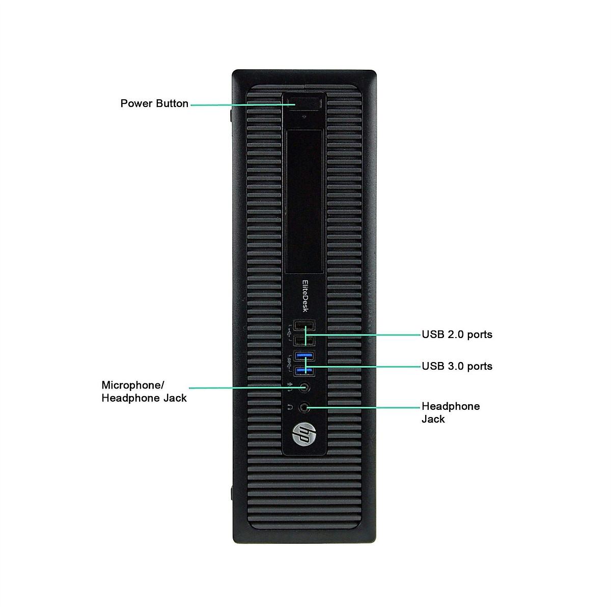 HP Elite Desk 800 G1 SFF Desktop PC - Intel Quad Core i5 4570 3.2Ghz 8GB DDR3 RAM, 512GB SSD, DVD ROM, Display Port, USB 3.0, VGA, Free Keyboard, Mouse, WiFi Adapter, Windows 10 Pro (Renewed)