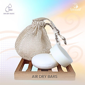 SpiraLeaf Shampoo Bar & Conditioner Bar Set, PEPPERMINT Pure Essential Oils, Light Scent, Limited Ingredients, Concentrated Formula, Made USA, Zero Waste, Color-Fragrance Free, Travel Ready