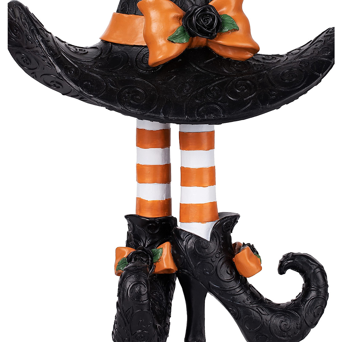 Haute Decor Halloween Witch Hat with Legs 17 Inch Tall Tabletop Figurine