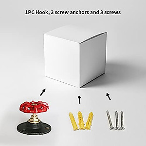 Retro Creative Metal Hand Wheel Hooks Wall Mounted Hardware Robe/Hat/Coat Hangers Door Knobs