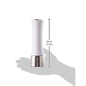 Peugeot Madras Pepper Mill, 8.25-Inch, White Lacquer with Stainless Steel