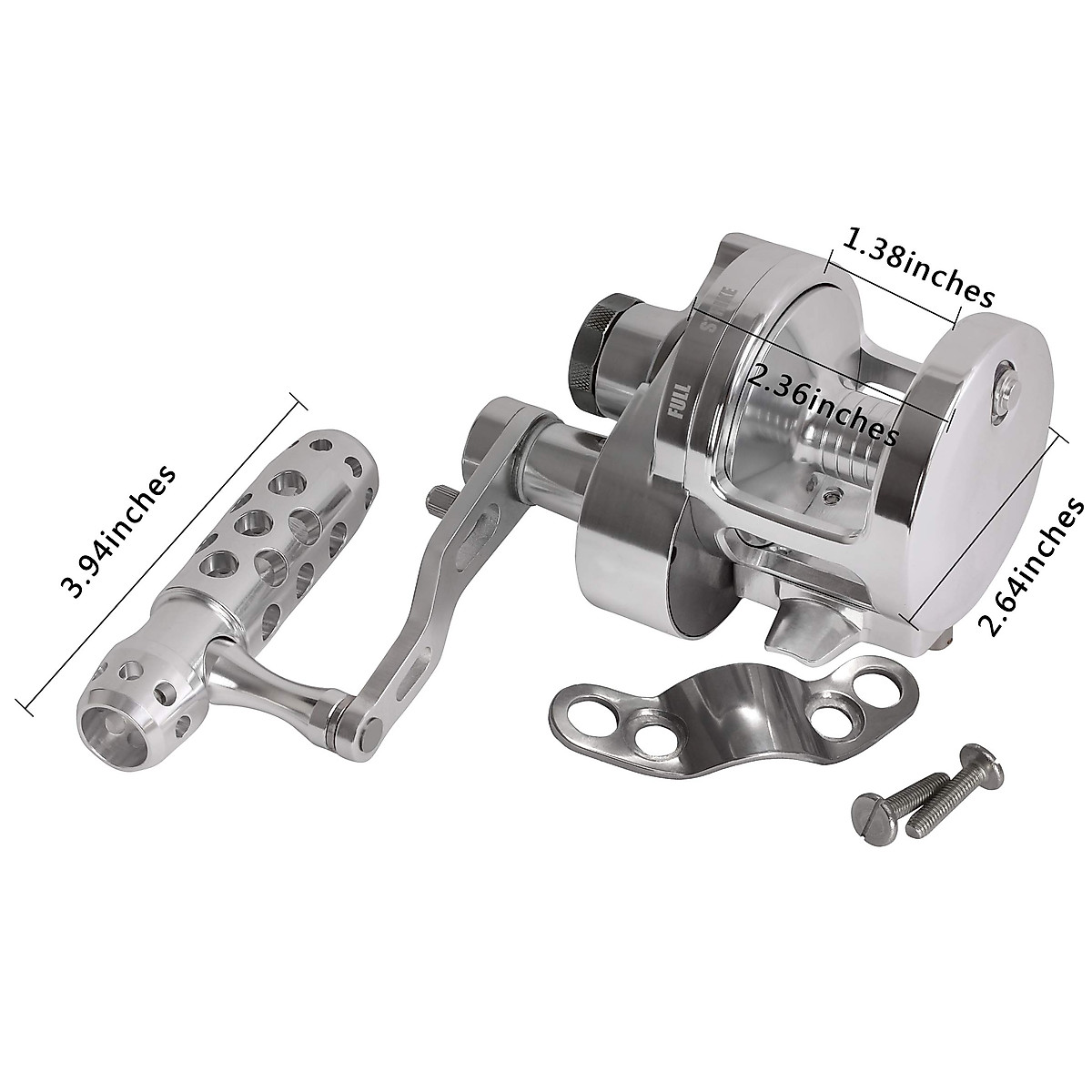 CNC Full Metal Trolling Jigging Reel 20KG 44lbs Lever Drag Deep Sea Ocean Boat Big Game Fishing Two Speed(High and Low)