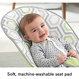 Fisher-Price Baby's Bouncer – Green, bouncing seat for soothing and play for newborns and infants [Amazon Exclusive]