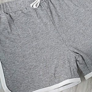 GORLYA 2 Pack Girl's Active Wear Play up Workout Gym Athletic Sport Running Casual Dolphin Shorts (GOR1044, 11-12Y, Black+Gray)