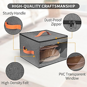 kushon Upgraded Hat Storage Box for Women & Men,Closet Hat Boxes Organizer Bag with Dustproof Lids,Cowboy Hat Box,Hat Carrier Case For Travel