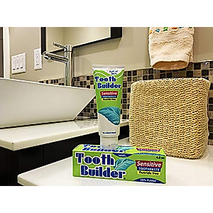 Squigle Tooth Builder SLS Free Toothpaste (Stops Tooth Sensitivity) Prevents Canker Sores, Cavities, Perioral Dermatitis, Bad Breath, Chapped Lips - 6 Pack