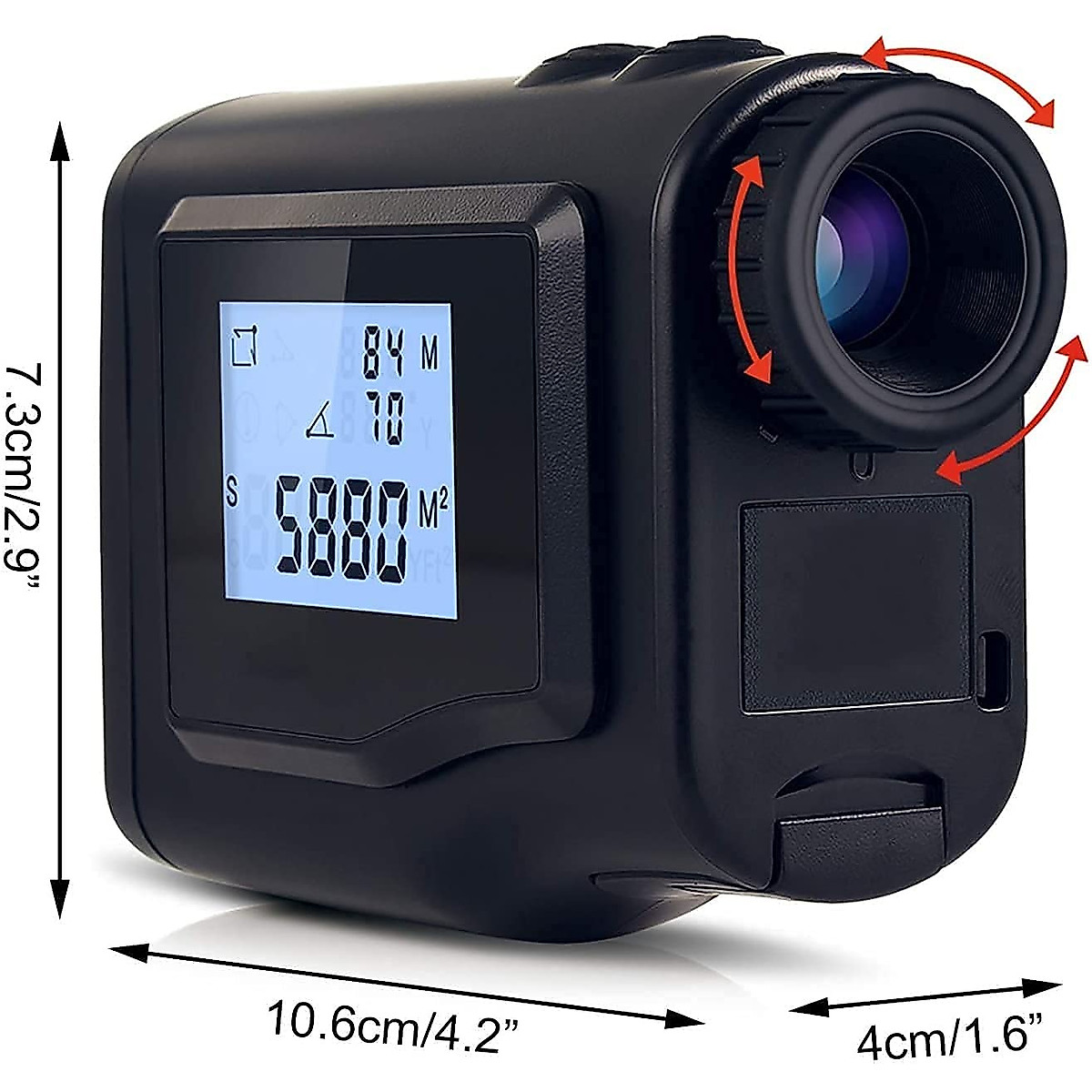 FIDDAA Golf Rangefinder,6X Hunting Laser Rangefinder,LCD Screen Display,