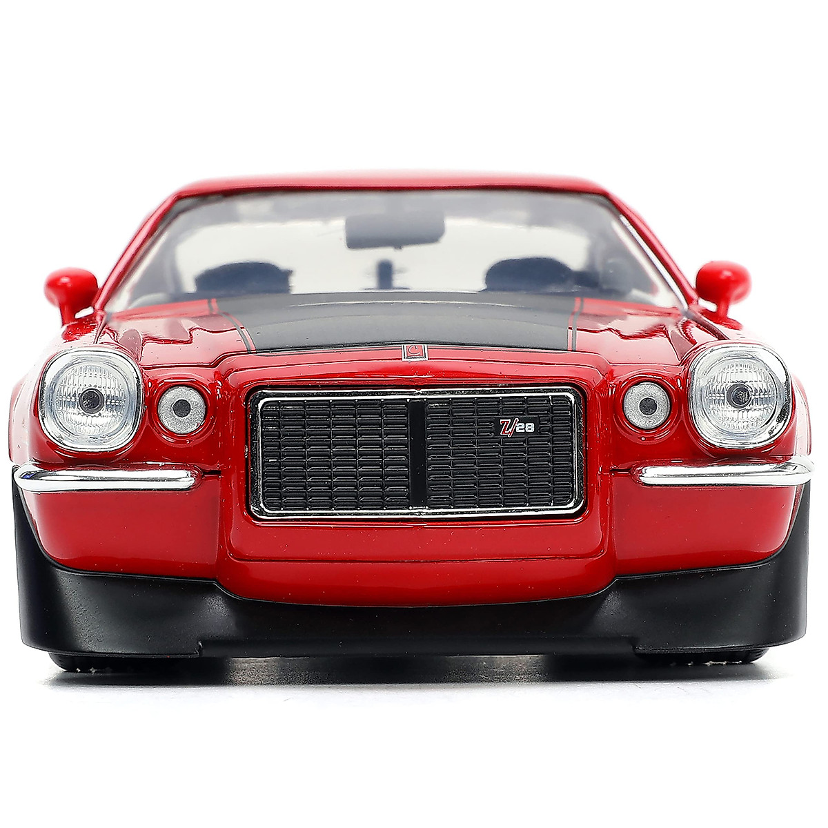 Jada Toys Big Time Muscle 1:24 1971 Chevy Camaro Z28 Die-cast Car Red/Black, Toys for Kids and Adults
