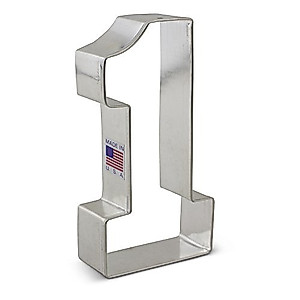 Large Number One #1 Cookie Cutter, 4.5" Made in USA by Ann Clark