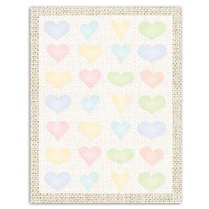 Rustic Hearts Stationery - Valentine's Day Paper - 8.5 x 11-60 Letterhead Sheets - Love Letterhead