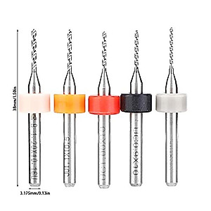 10Pcs/Set 0.3-1.2mm Print Circuit Board Drill Bits Carbide Micro Drill Bits Set PCB CNC Rotary Drilling Tool for Print Circuit Board Stone