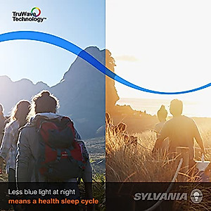 SYLVANIA LED TruWave Natural Series Light Bulb, 60W Equivalent, Efficient 8W A19, Medium Base, Dimmable, 800 Lumens, 2700K, Soft White, Clear - 6 Count (Pack of 1) (40806)