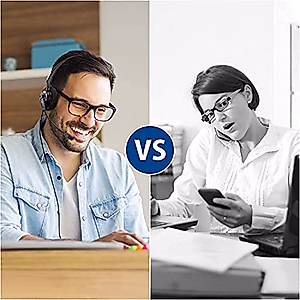 Arama Phone Headset with Microphone Noise Canceling & Mute Switch RJ9 Telephone Headsets Compatible with Polycom Mitel Fanvil HUWEI Shoretel NEC Siemens Aastra Plantronics Landline Phones