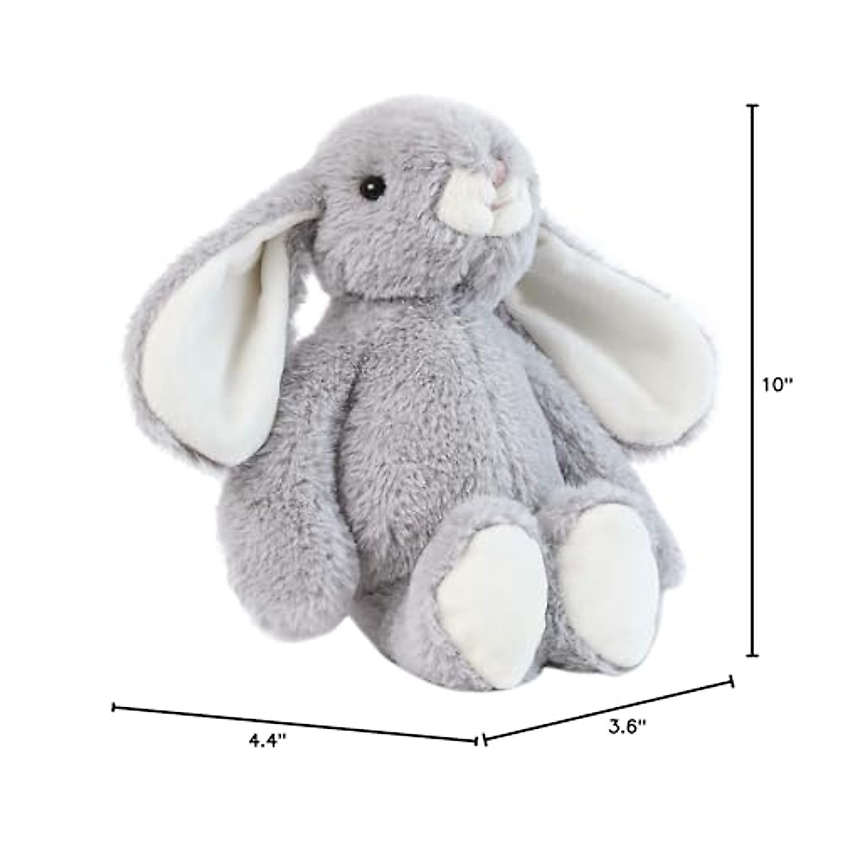 DILLY DUDU Gray Bunny Rabbit Stuffed Animal Plush Toy Best Gifts 10-Inch
