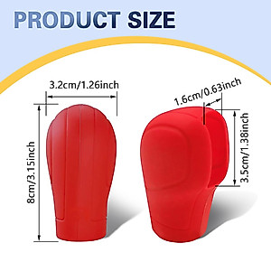 Middrivr Car Gear Shift Knob Cover, Car Shifter Cover, Anti-Slip Auto Knob Gear Stick Protector, Automotive Interior Accessories Silicone Automatic Stick Shift Cover Universal for Most Vehicles