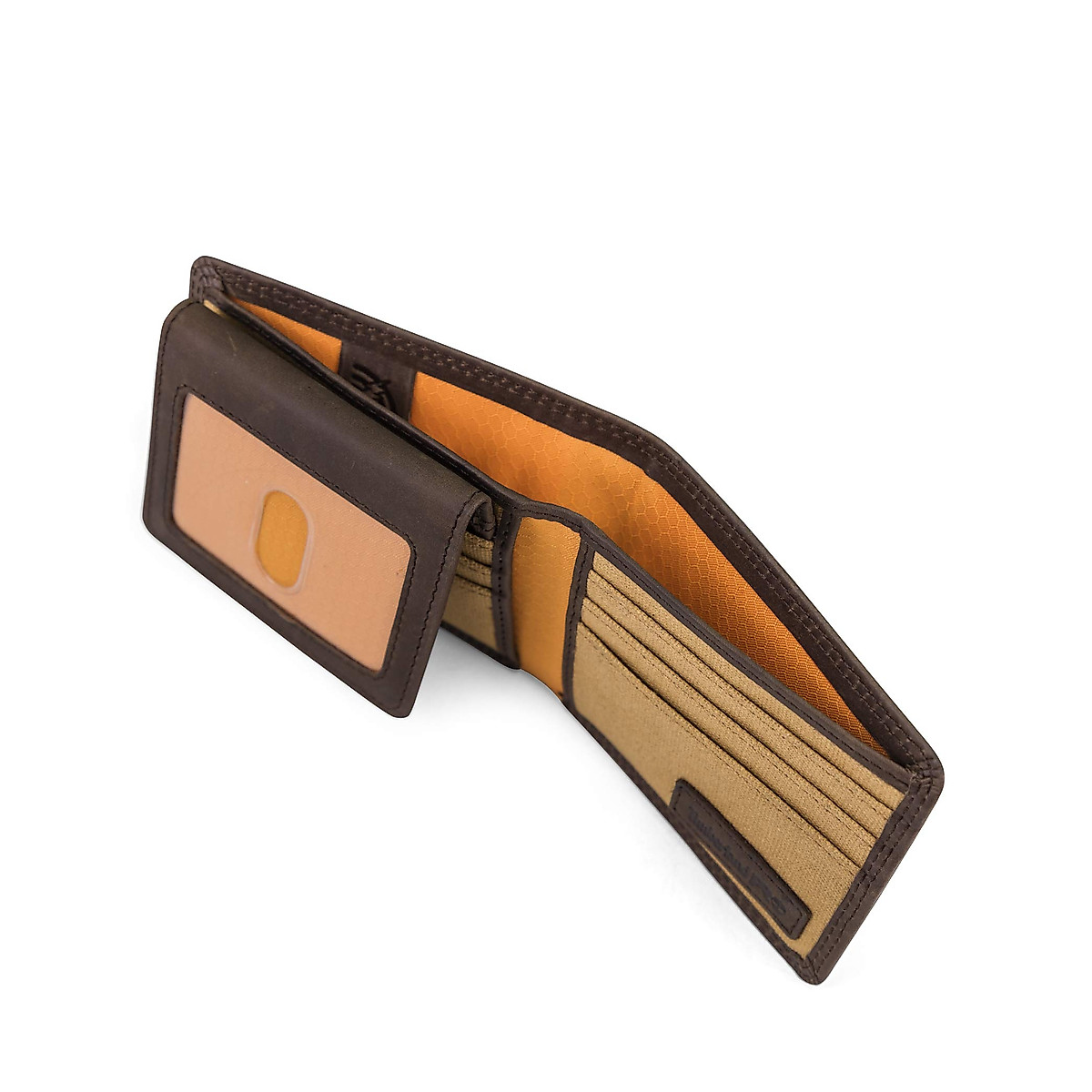 Timberland PRO Men's Leather RFID Wallet with Removable Flip Pocket Card Carrier, Dark Brown/Pullman, One Size