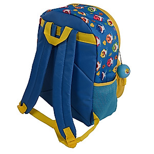 Baby Shark 5 Piece Backpack Set for Kids, Kindergarten Schoolbag with Insulated Lunch Box, Pencil Case, Cinch Bag, and Squishy Ball Toy Dangle, Daypack for Toddler’s Boys and Girls