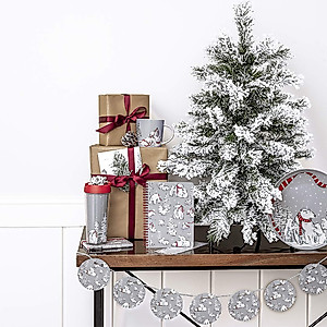 Vera Bradley Holiday Cookie Plate and Recipe Card Gift Set, 10.5" Christmas Dish, Microwave and Dishwasher Safe Serving Platter, Bow