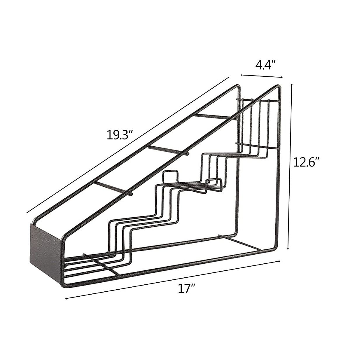 Bsenogou Coffee Syrup Rack for Coffee Bar Accessories, Coffee Bar Organizer Holds 4 Bottles, Kitchen Coffee Bar Wine Sugar Dressing Display Stand Rack