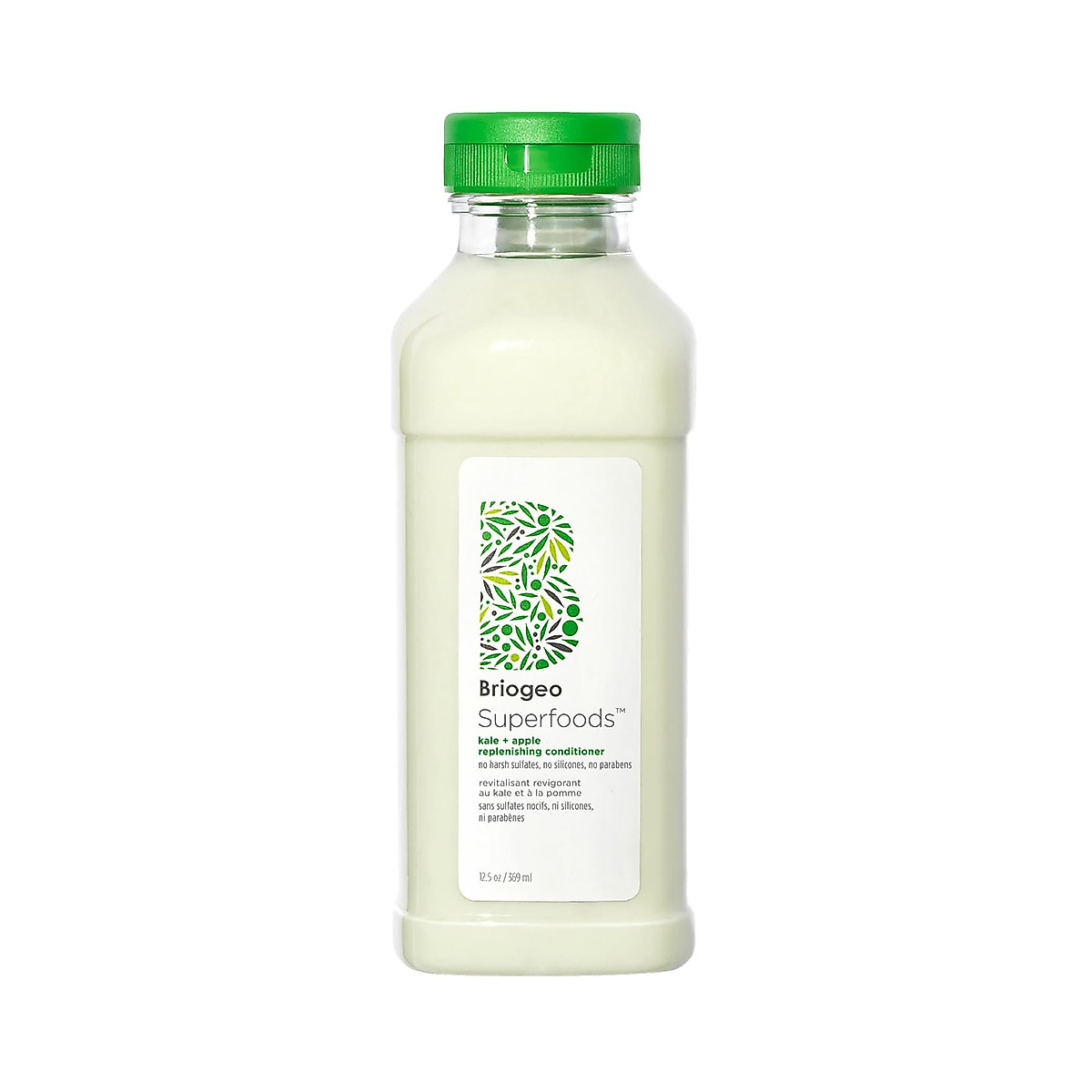 Briogeo Superfoods Kale + Apple Replenishing Conditioner, Supports Healthy, Balanced Hair and Scalp, Conditioner for All Hair Types and Textures, Enhances Shine, Vegan, Cruelty-Free, 12.5 fl oz