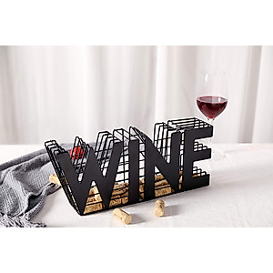 JHY DESIGN Wine Cork holder-13.5" Length Metal Craft Wine Cork Storage