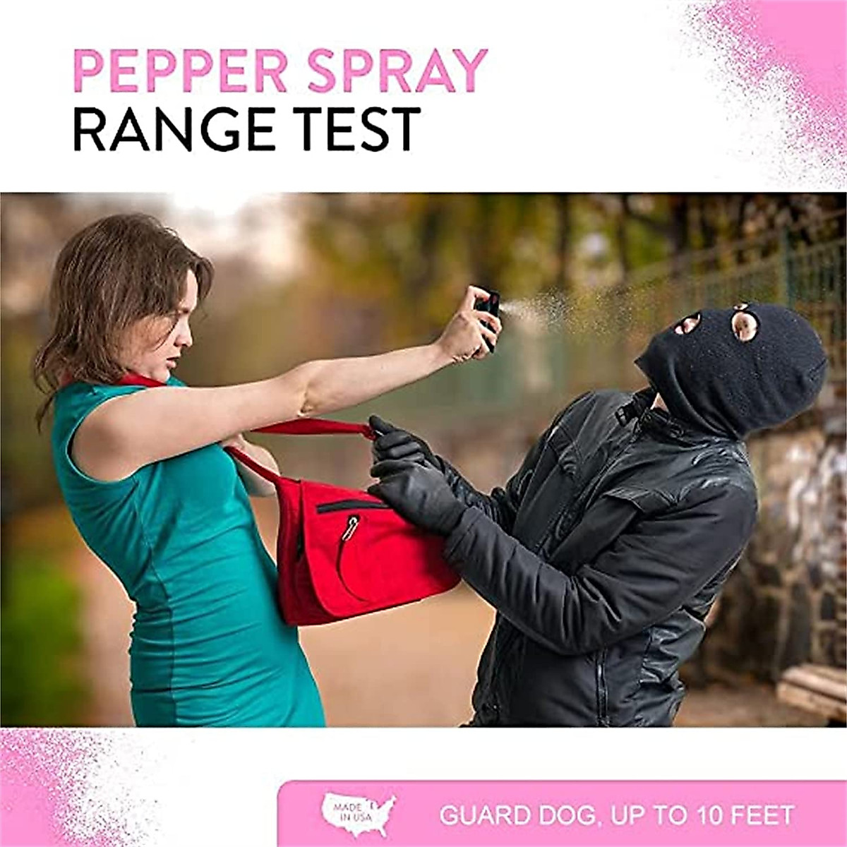 Pepper Spray Keychain Belt Clips- Maximum Heat Strength OC with Dye- Combo Safety Key Chain