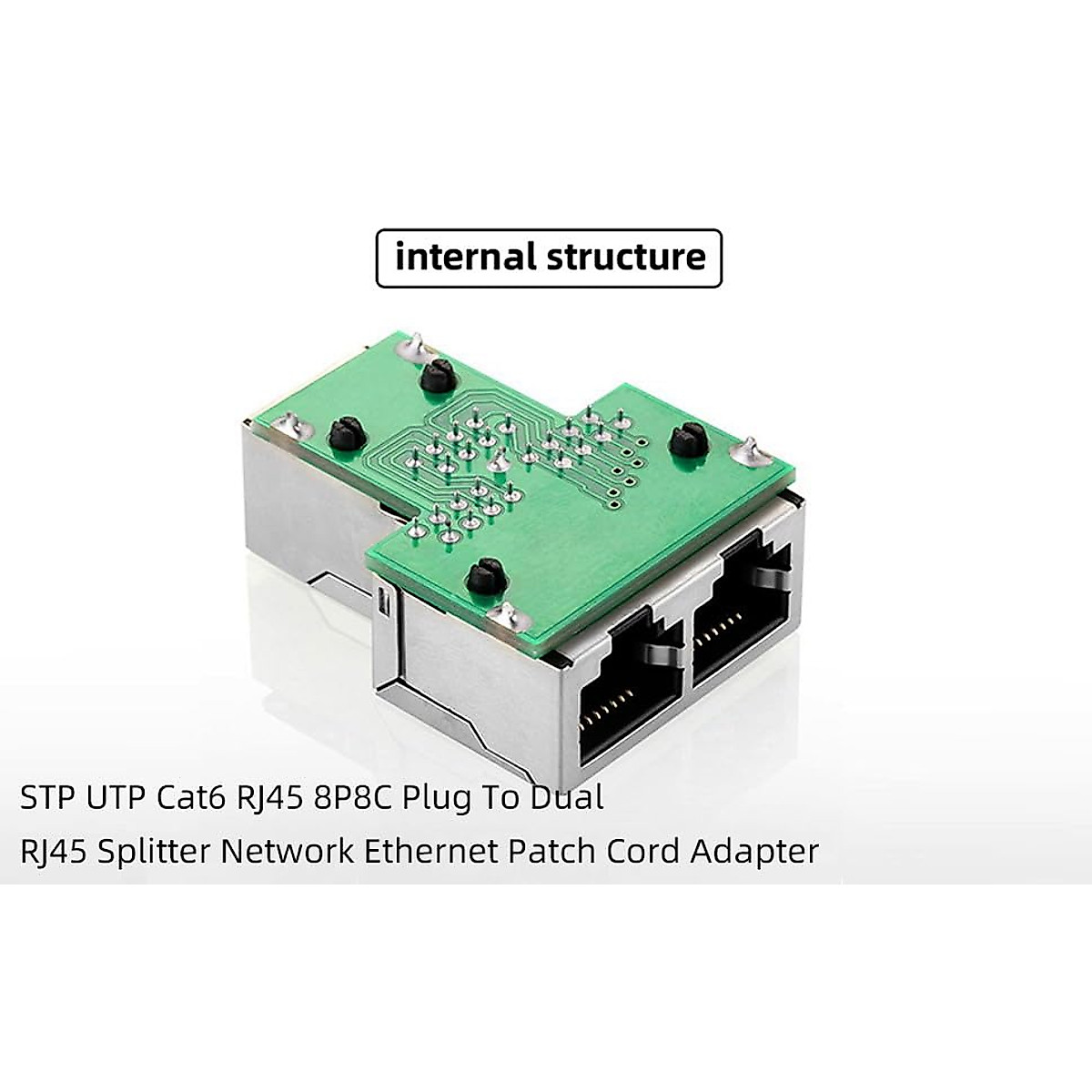 ChenYang RJ45 Splitter Adapter Cat6 RJ45 8P8C Socket 1 to 2 Ethernet Network LAN Ethernet Splitter Connector Adapter