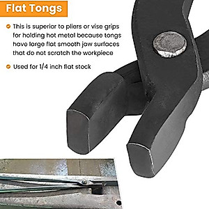 Knife Making Tongs Set Blacksmith Bladesmith Knife Tong Anvil Vise Forge (3 Tongs)